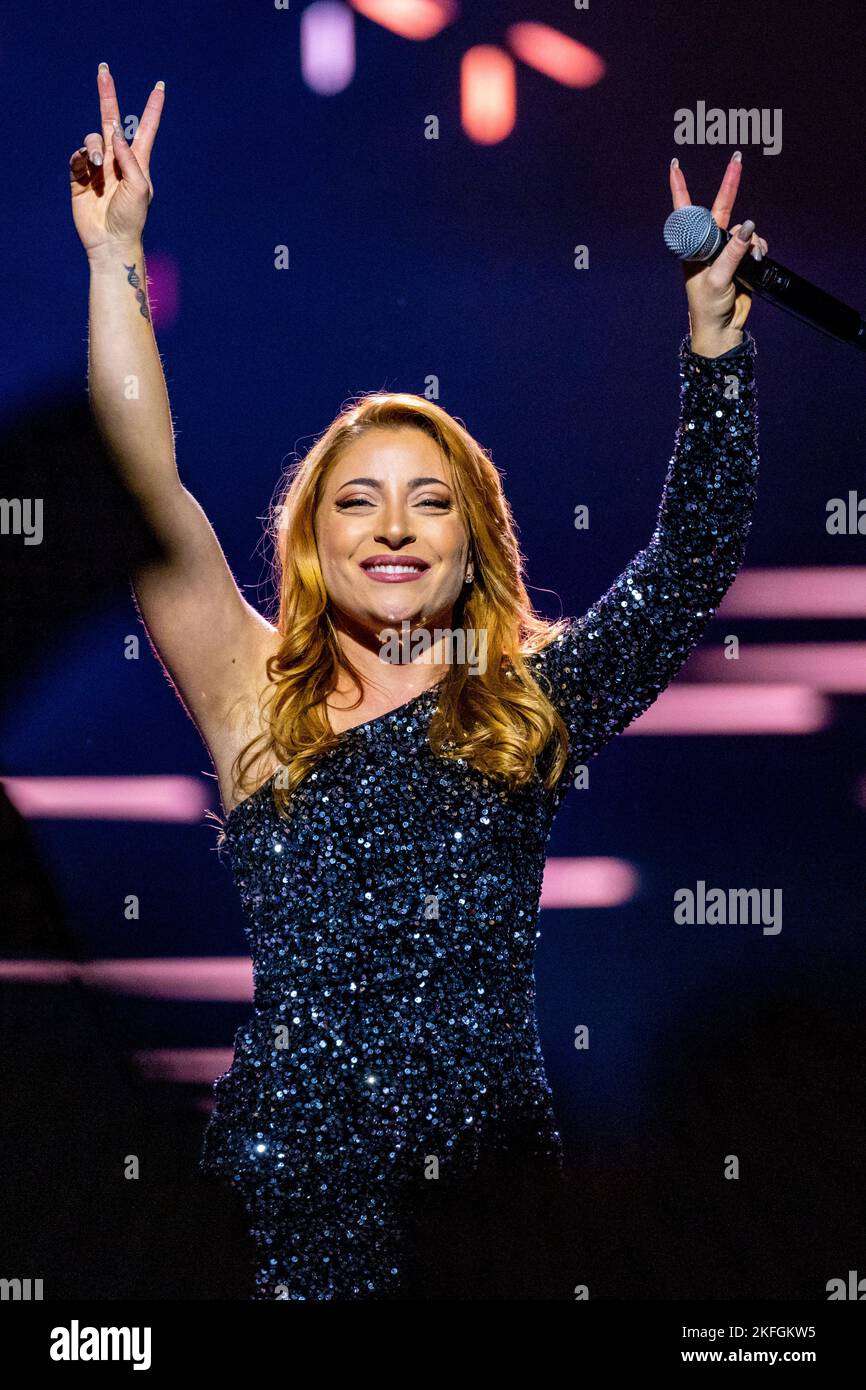 Amy Vol performing during The Great Eurovision Song Contest concert ...