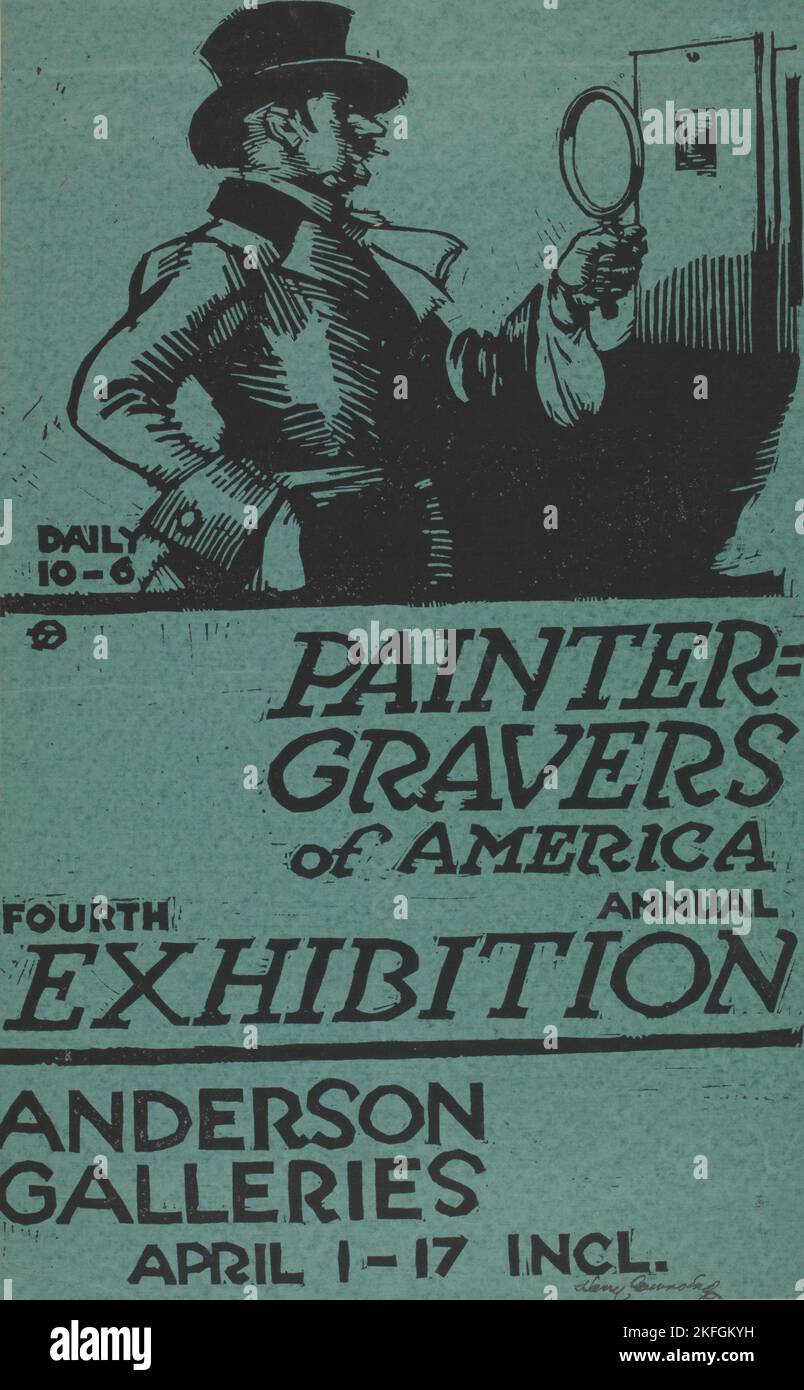 Painter-gravers of America annual exhibition, c1887 - 1922 Stock Photo ...
