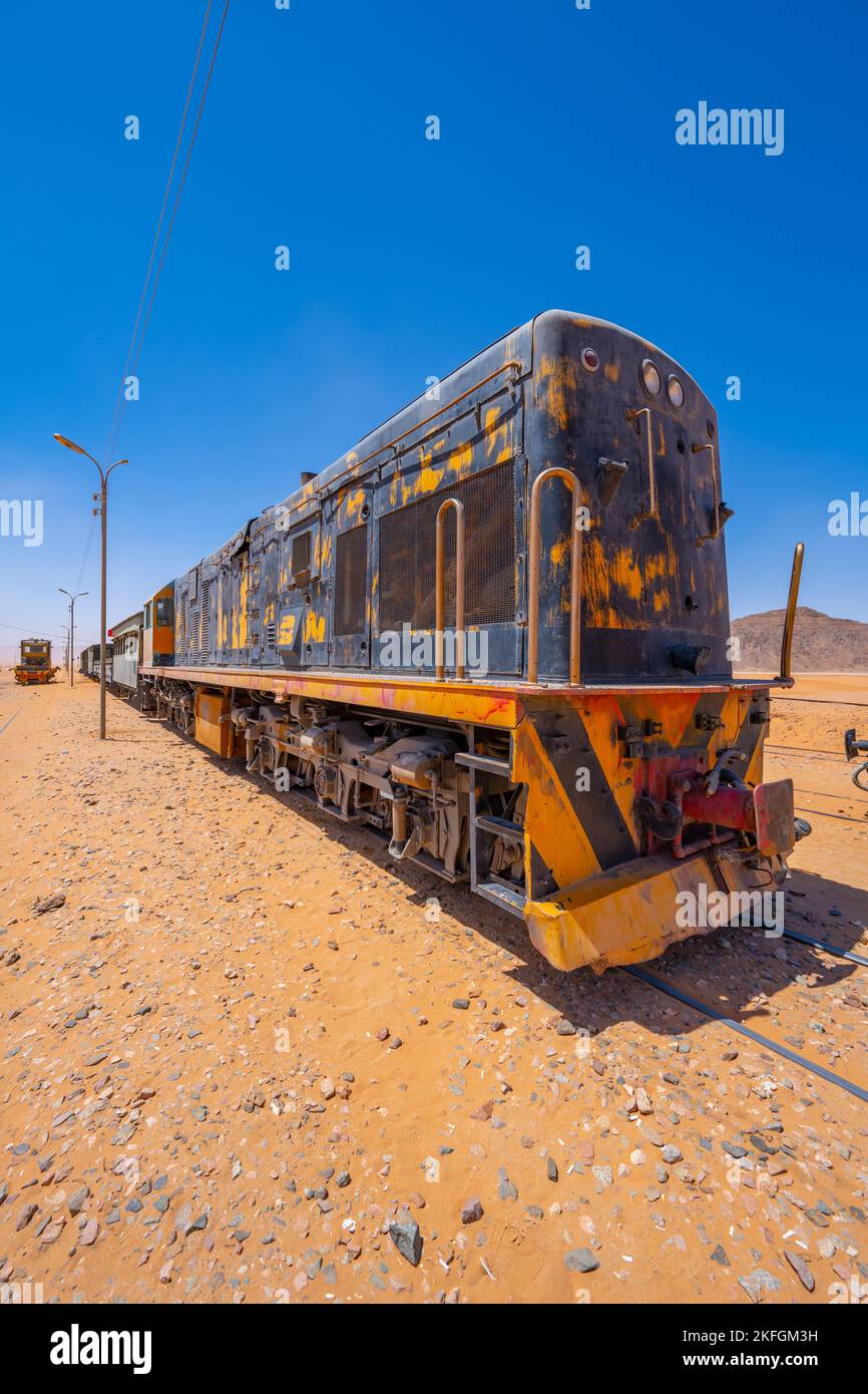 Hejaz Railway Train at Wadi Rum Train Station in Wadi Rum Jordan Stock ...
