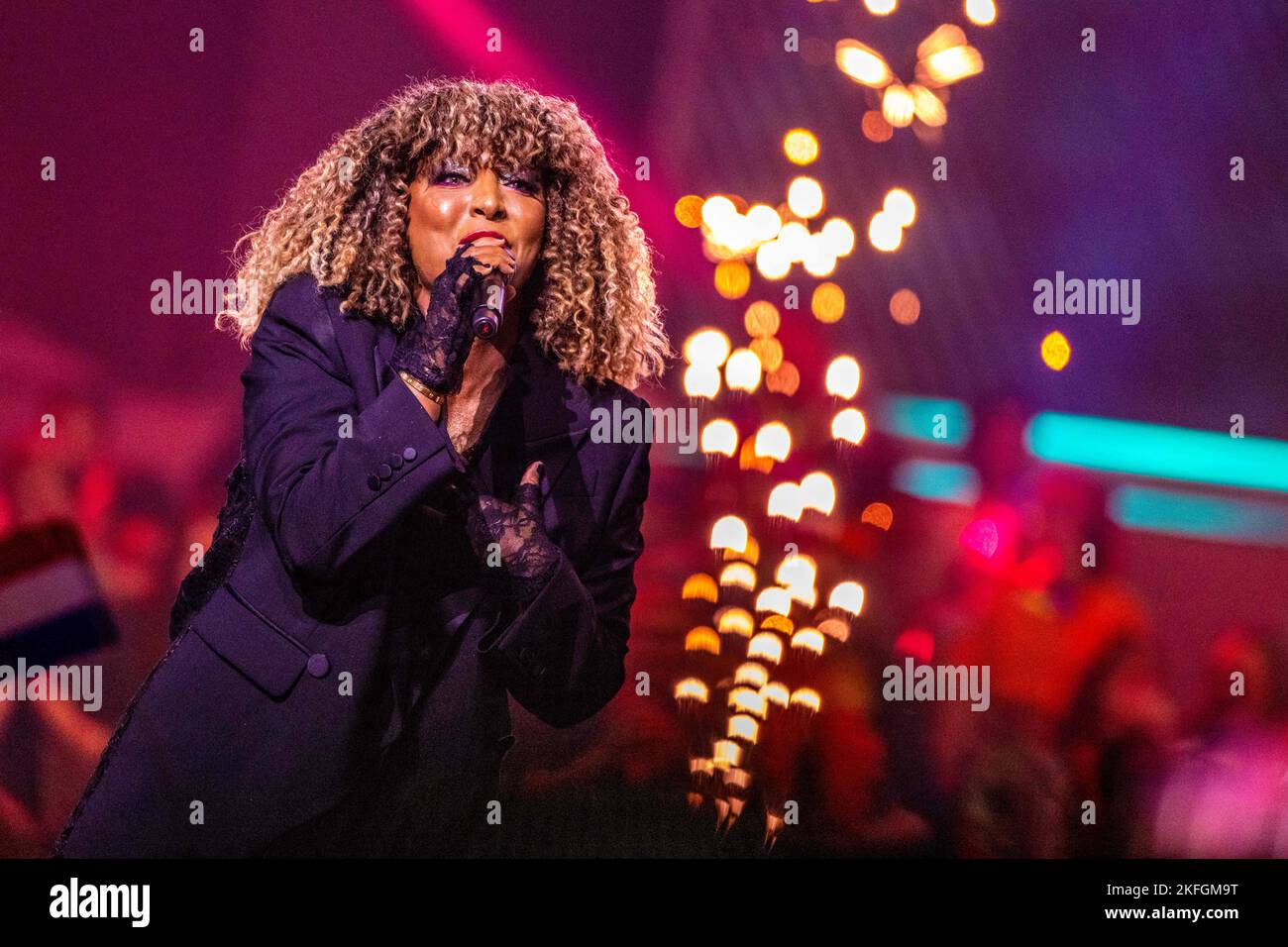 Senhit performing during The Great Eurovision Song Contest concert 2022 ...