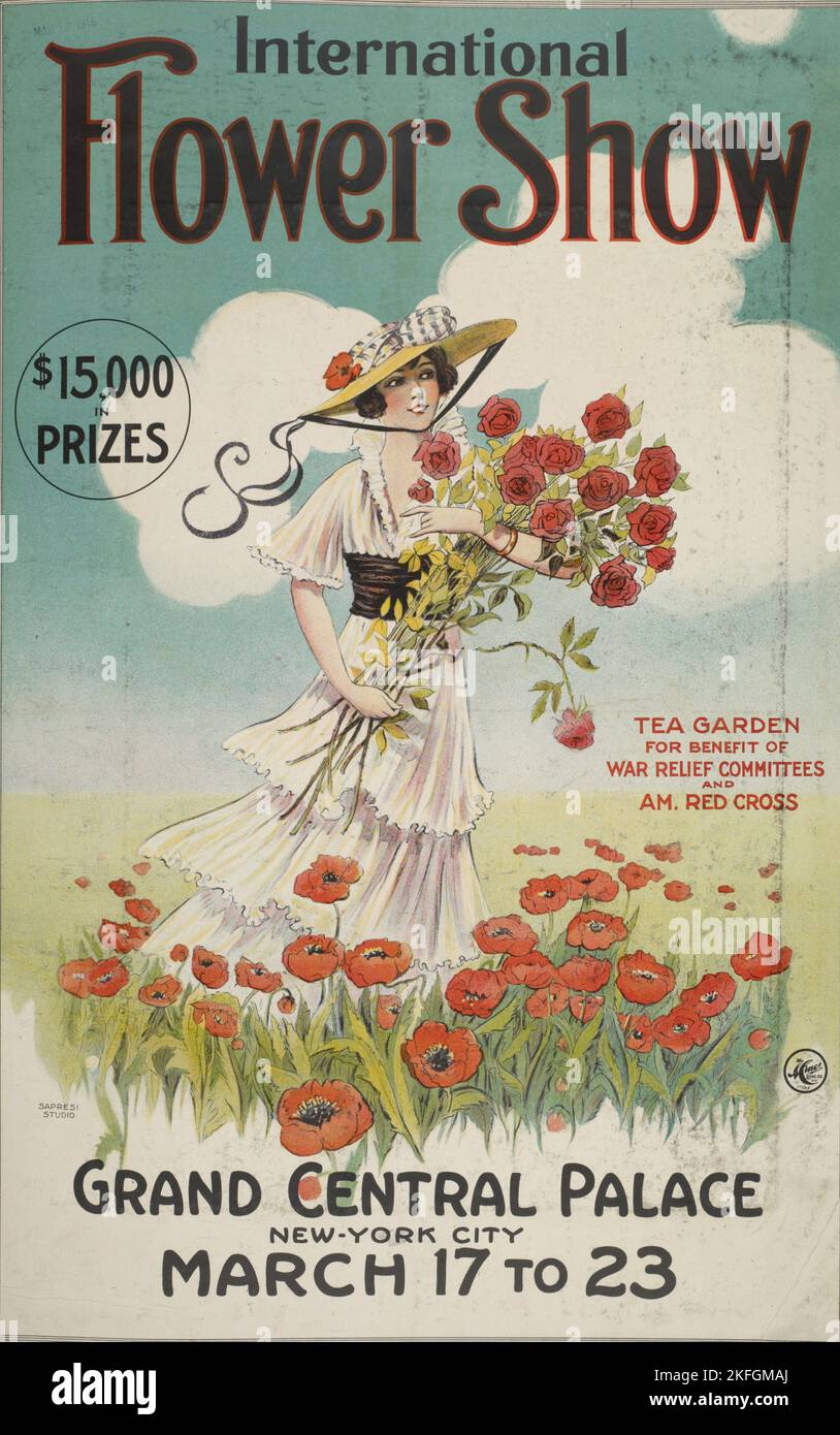 International flower show, c1887 - 1922 Stock Photo - Alamy