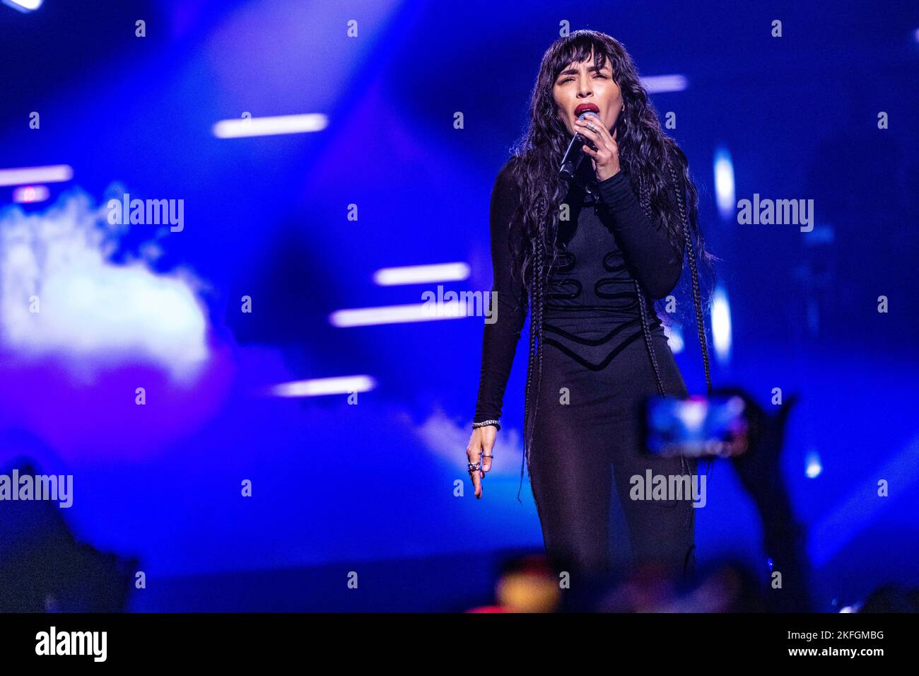 Loreen performing during The Great Eurovision Song Contest concert 2022 ...