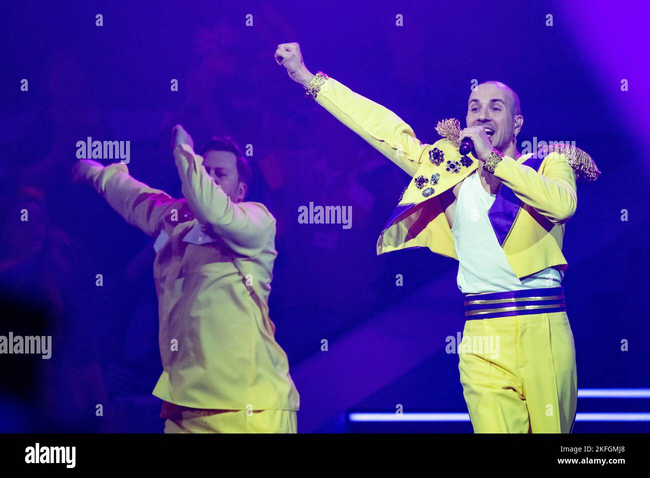 The Roop performing during The Great Eurovision Song Contest concert ...