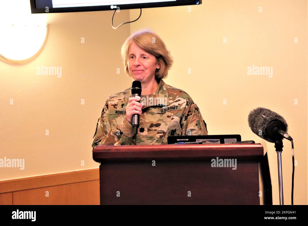 Fort McCoy Garrison Chaplain (Lt. Col.) Amy Noble with the Fort McCoy ...