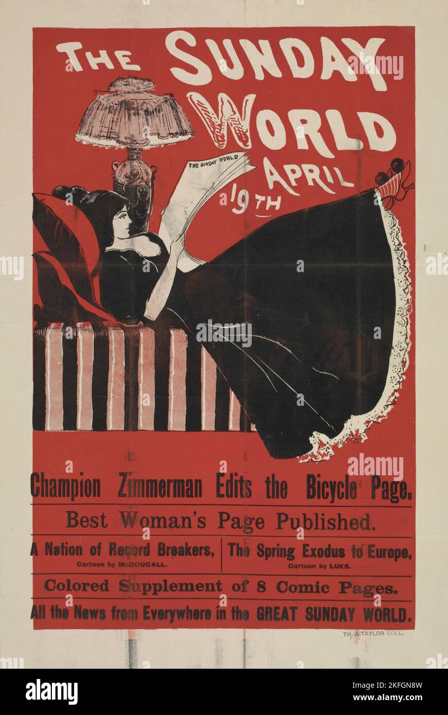 The Sunday world. April 9th. 1896, c1893 - 1897 Stock Photo - Alamy