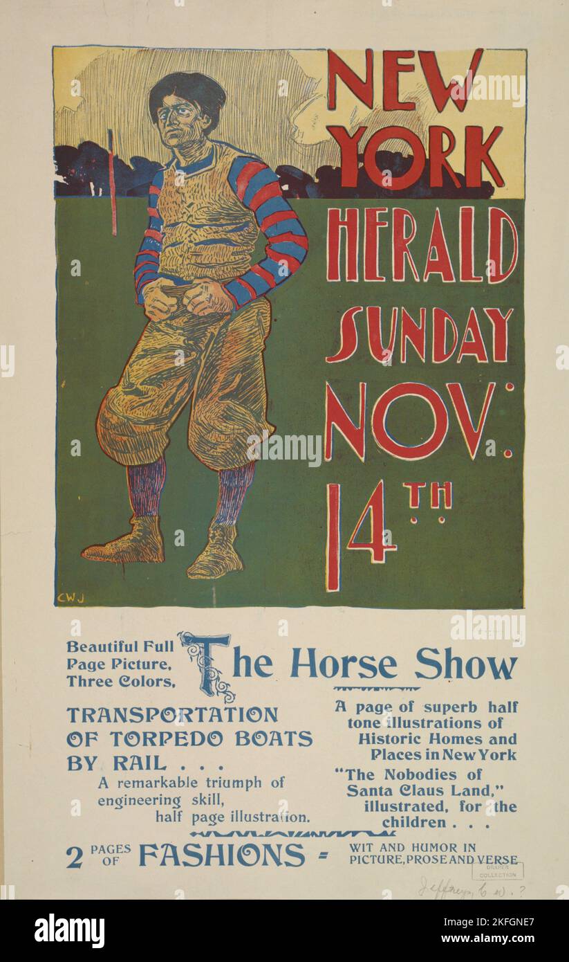 New York herald. Sunday Nov 14th, c1893 - 1897 Stock Photo - Alamy