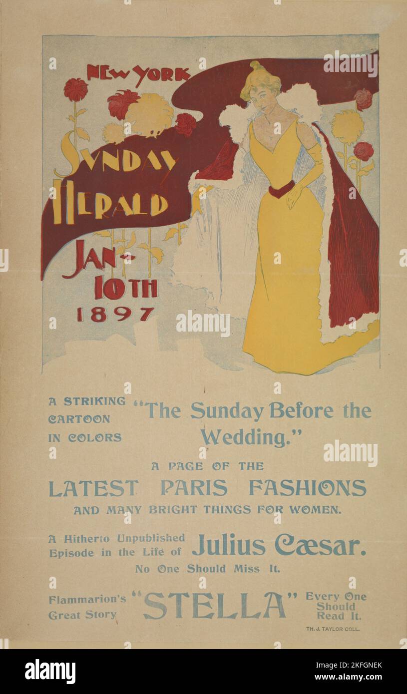 New York Sunday herald. Jan 10th 1897, c1893 - 1897 Stock Photo - Alamy