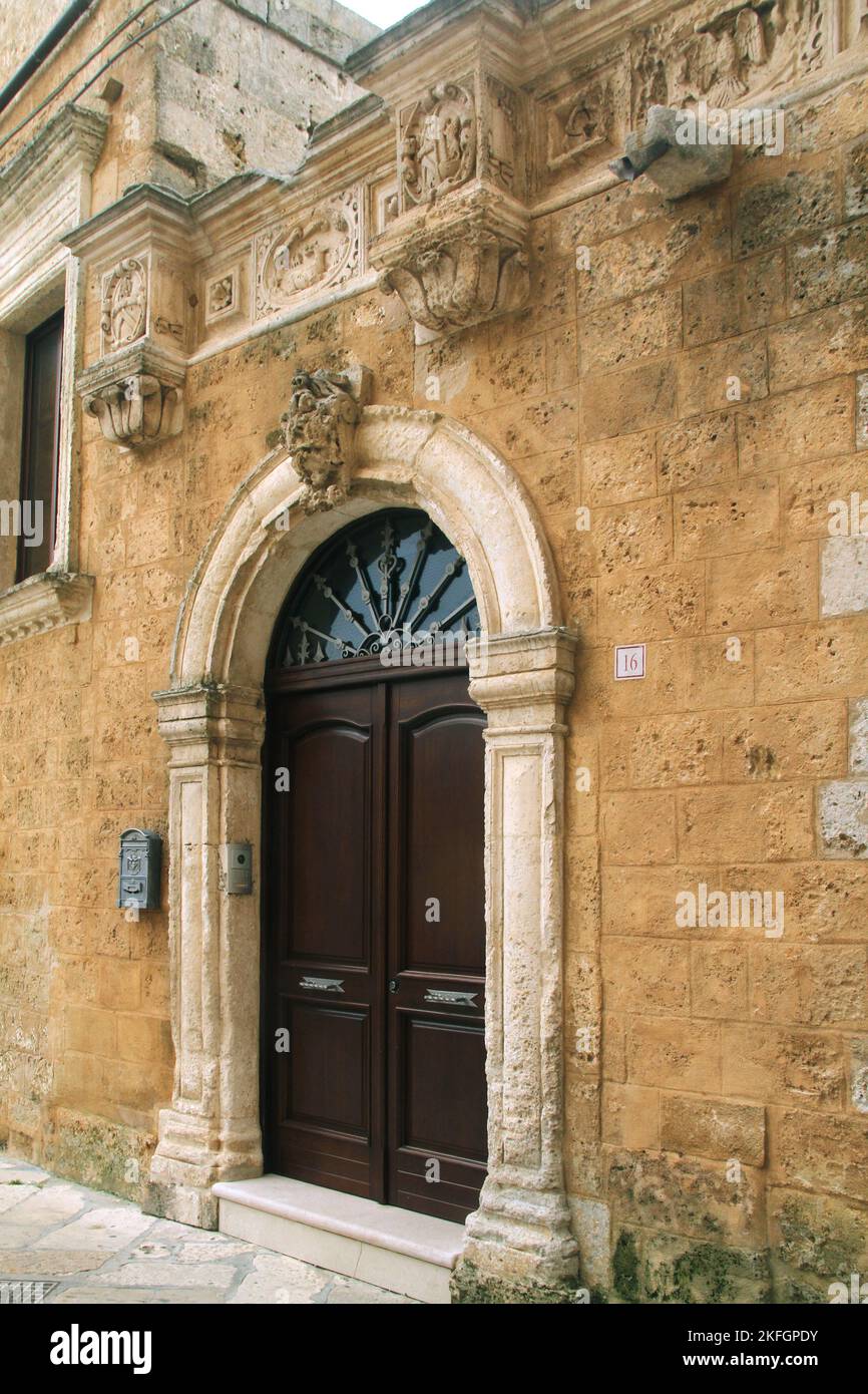 Architectural details in the historical center of Francavilla Fontana ...