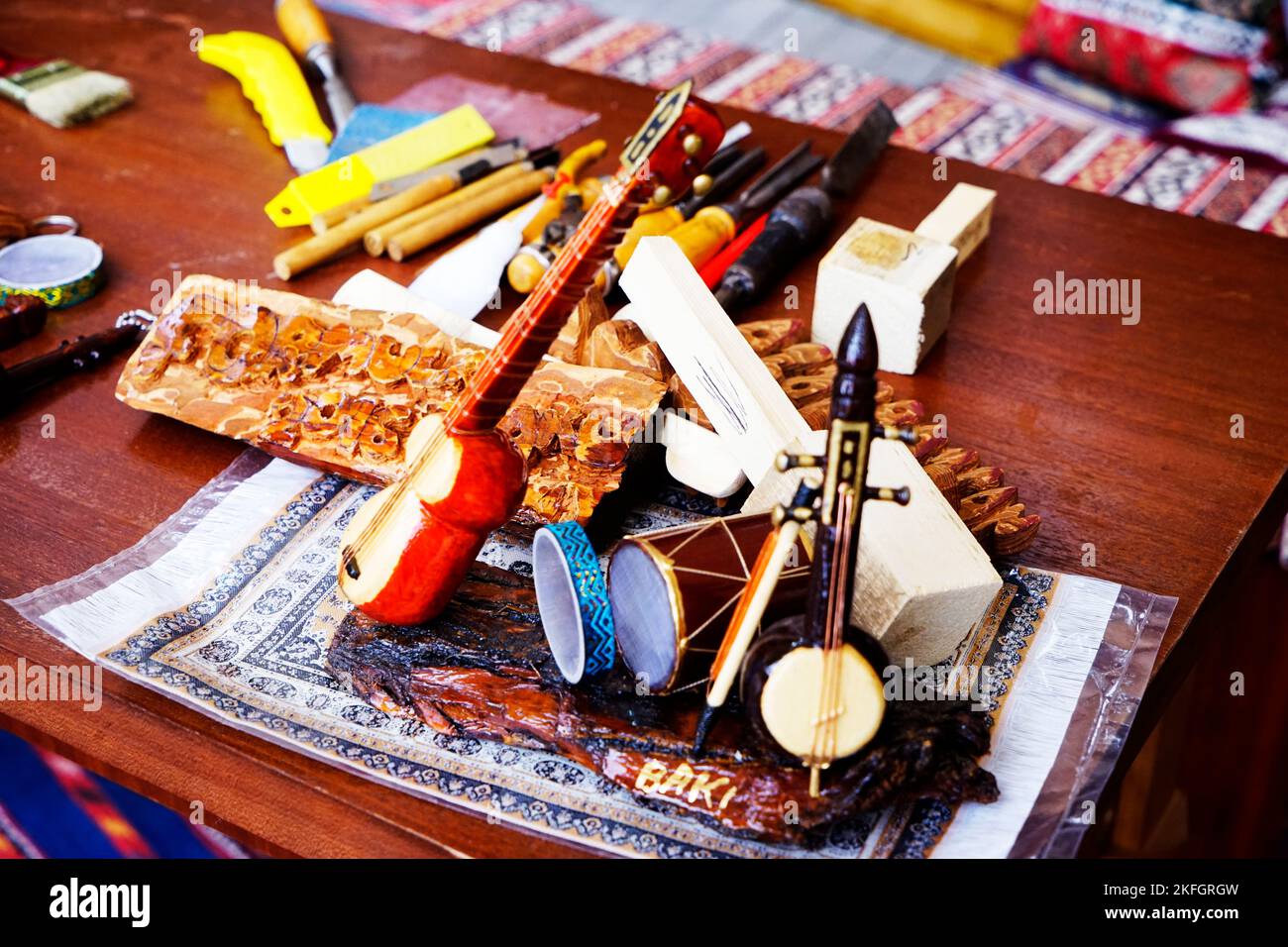 Souvenir mugam musical instrument tar. National folk musical instrument ...