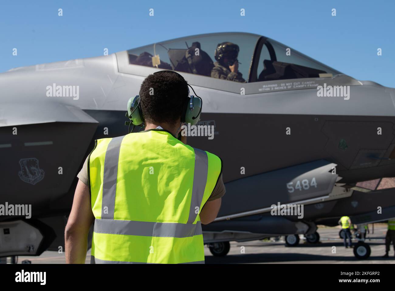 A U.S. Air Force F-35A Lightning II pilot and maintainer, both assigned ...