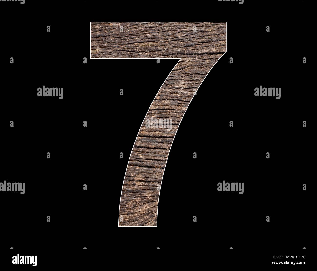 Number seven (7) - Rustic tree bark texture Stock Photo - Alamy