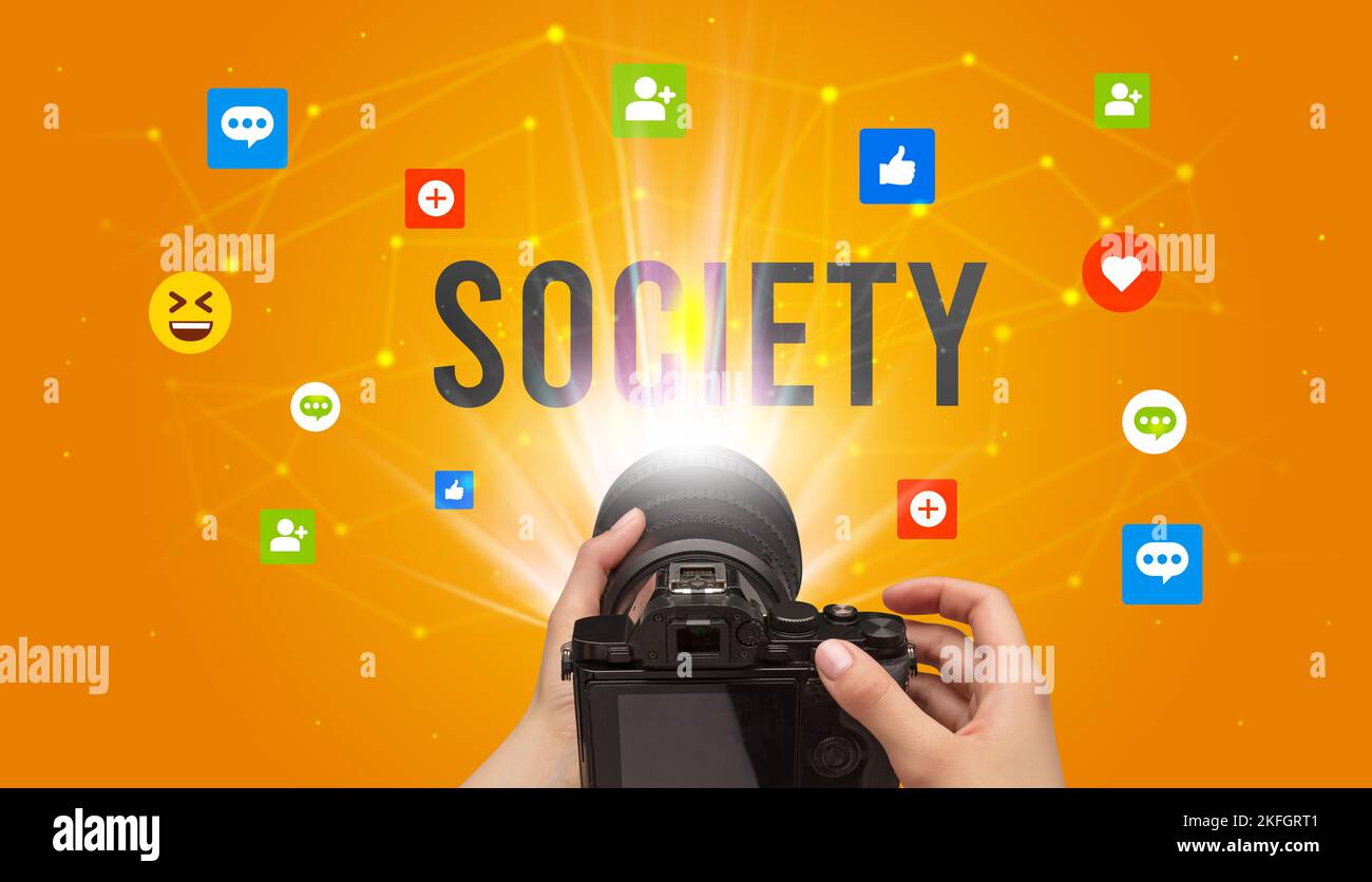Using camera to capture social media content Stock Photo - Alamy