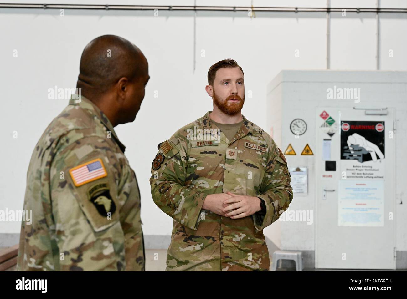 U.S. Air Force Tech. Sgt. Justin Deaton, assigned to the 721st Aerial ...