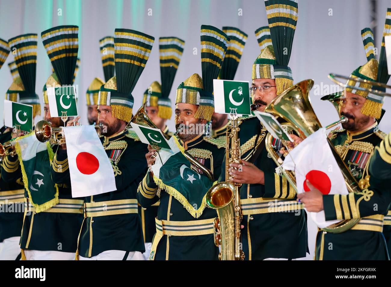 Tokyo, Japan. 18th Nov, 2022. Pakistan Army Band performs during the ...