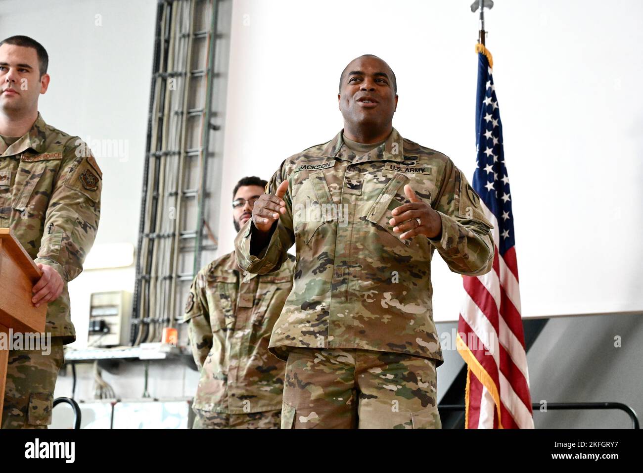 U.S. Army Col. Kevin Jackson, 19th Battlefield Coordination Detachment ...