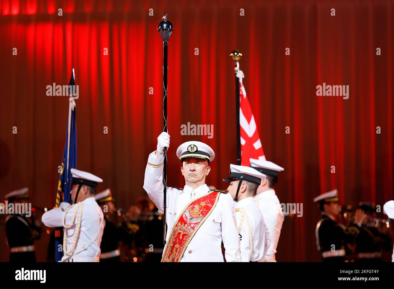 Tokyo, Japan. 18th Nov, 2022. Maritime Self-Defense Force Band performs ...
