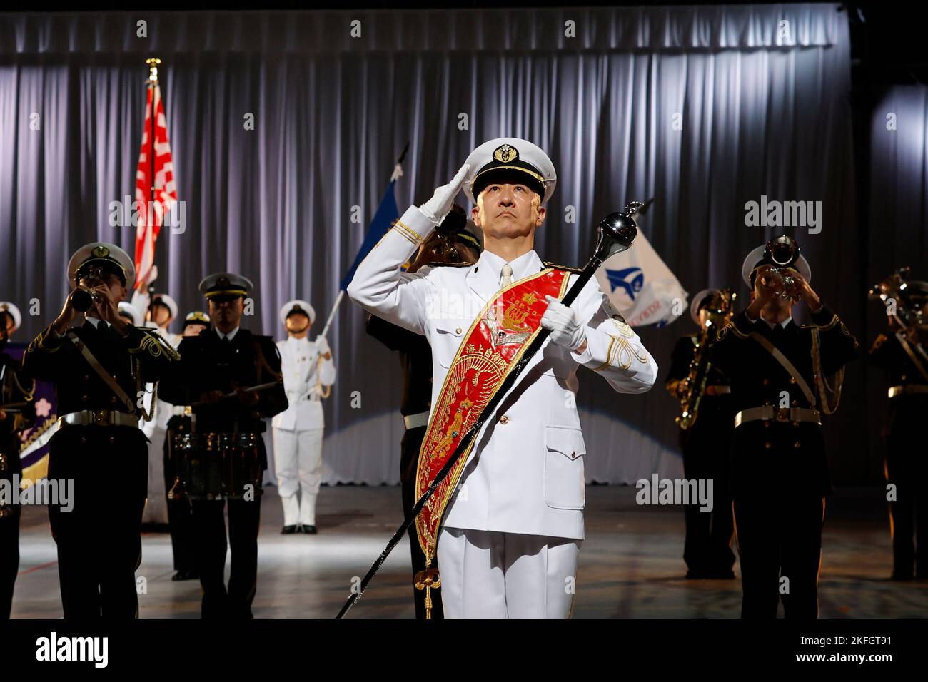 Tokyo, Japan. 18th Nov, 2022. Maritime Self-Defense Force Band performs ...