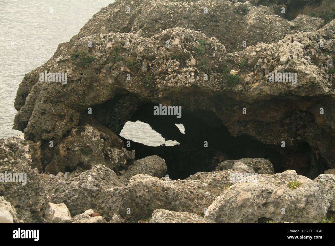 Parco di Gianola e Monte di Scauri, Italy. Eroded rock formations on ...