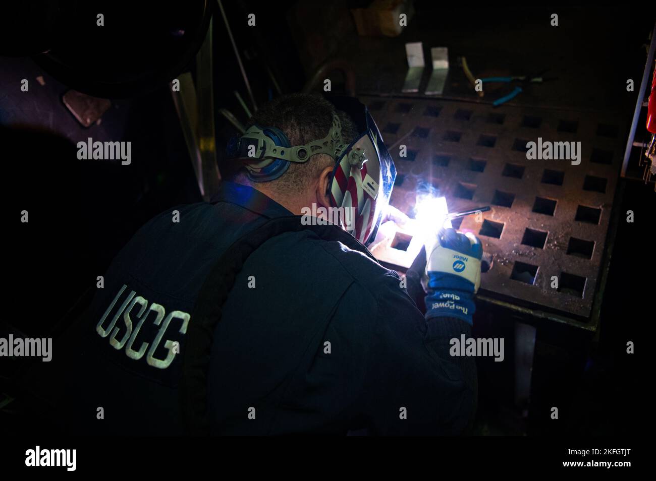 U.S. Coast Guard Chief Petty Officer David Martin, a damage controlman ...
