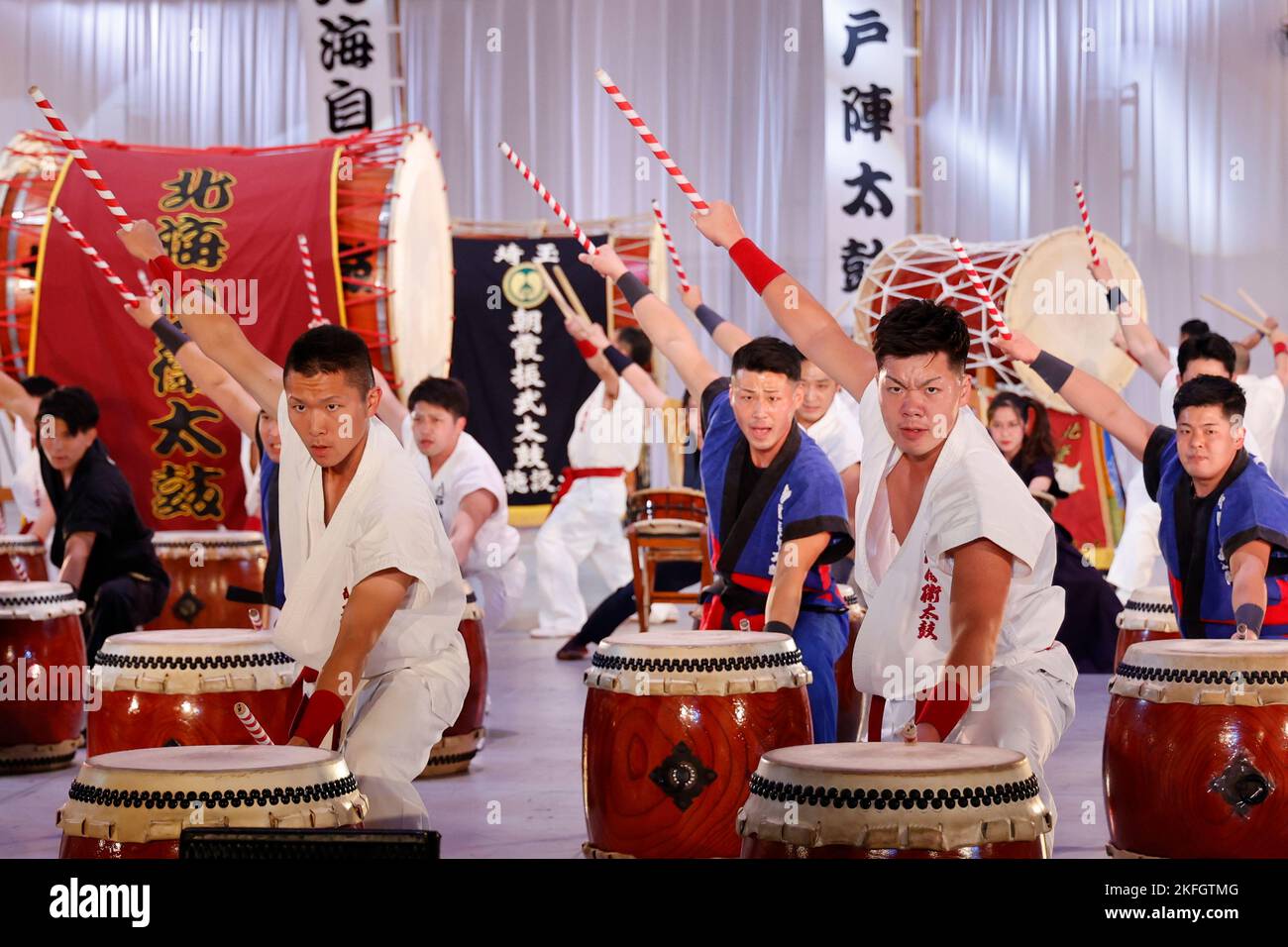 Tokyo, Japan. 18th Nov, 2022. The JSDF's JIEI-TAIKO (Japanese Drum ...
