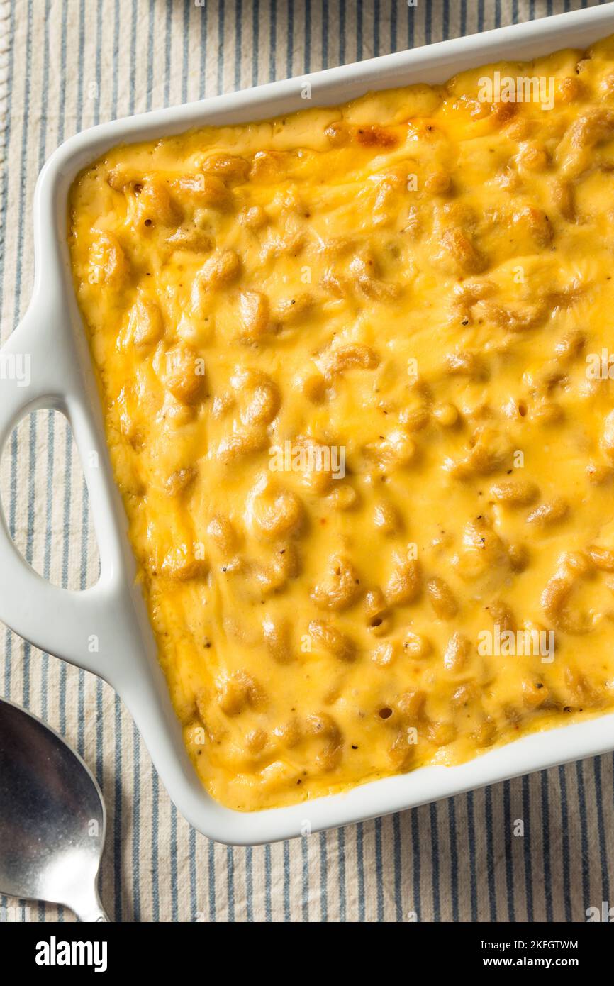 Homemade Baked Macaroni and Cheese Ready to Eat Stock Photo - Alamy