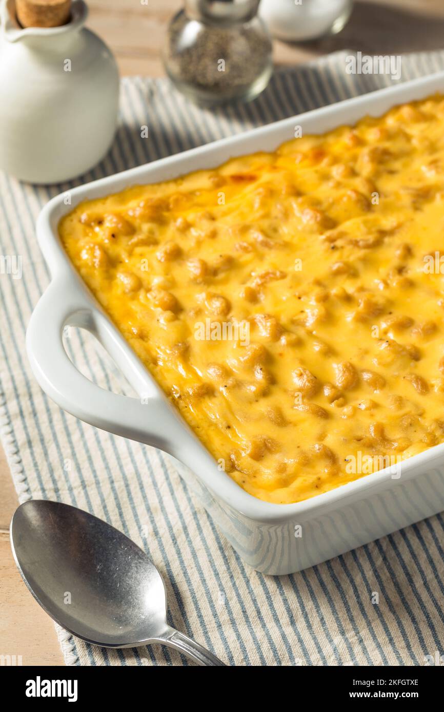 Homemade Baked Macaroni and Cheese Ready to Eat Stock Photo - Alamy