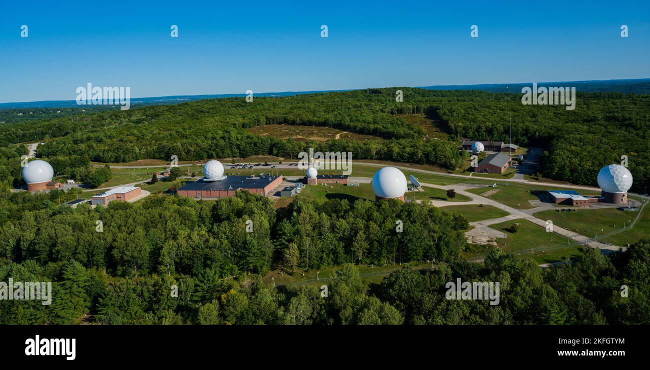 NEW BOSTON SPACE FORCE STATION, N.H. – A birds-eye view displays the ...