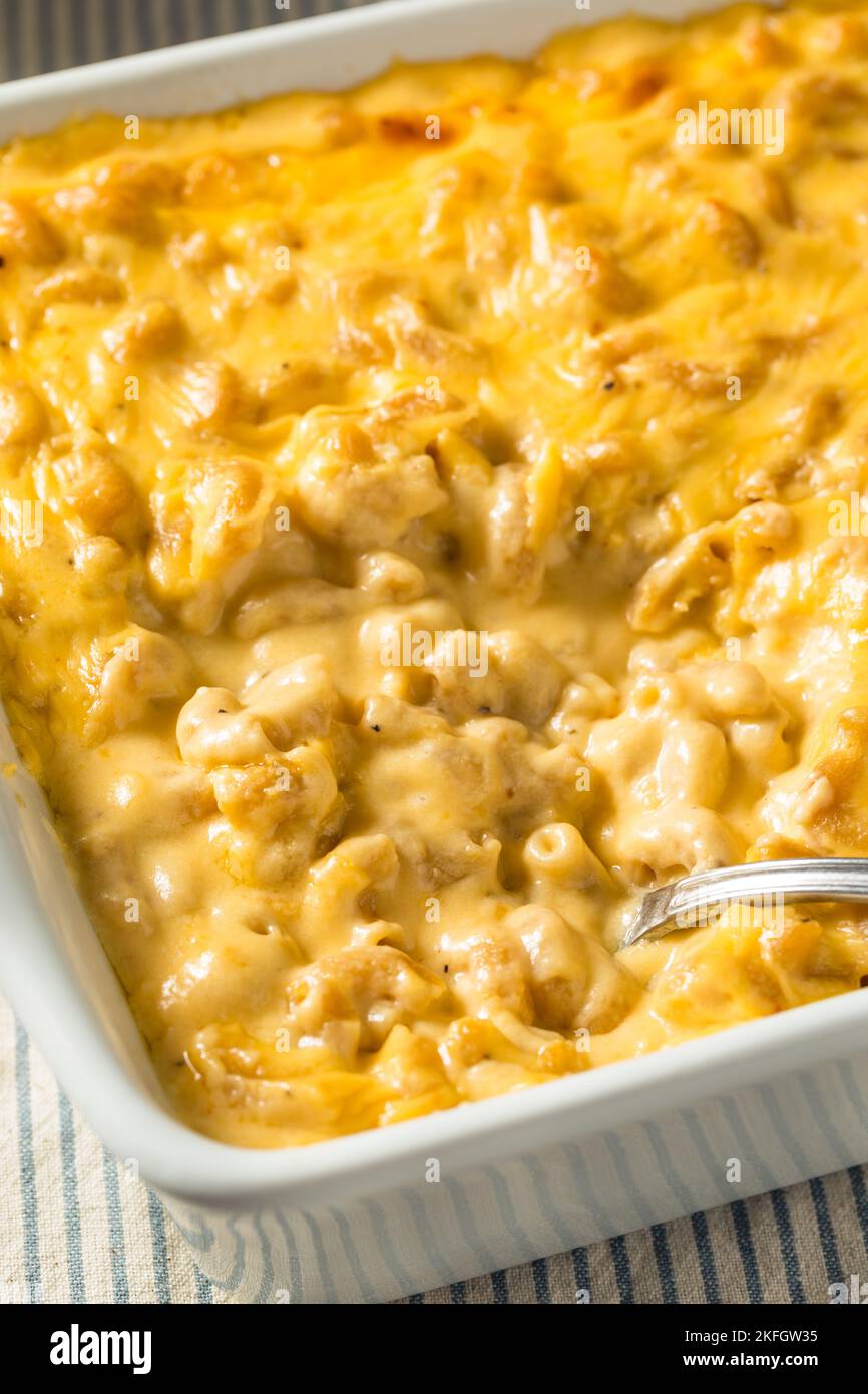 Homemade Baked Macaroni and Cheese Ready to Eat Stock Photo - Alamy