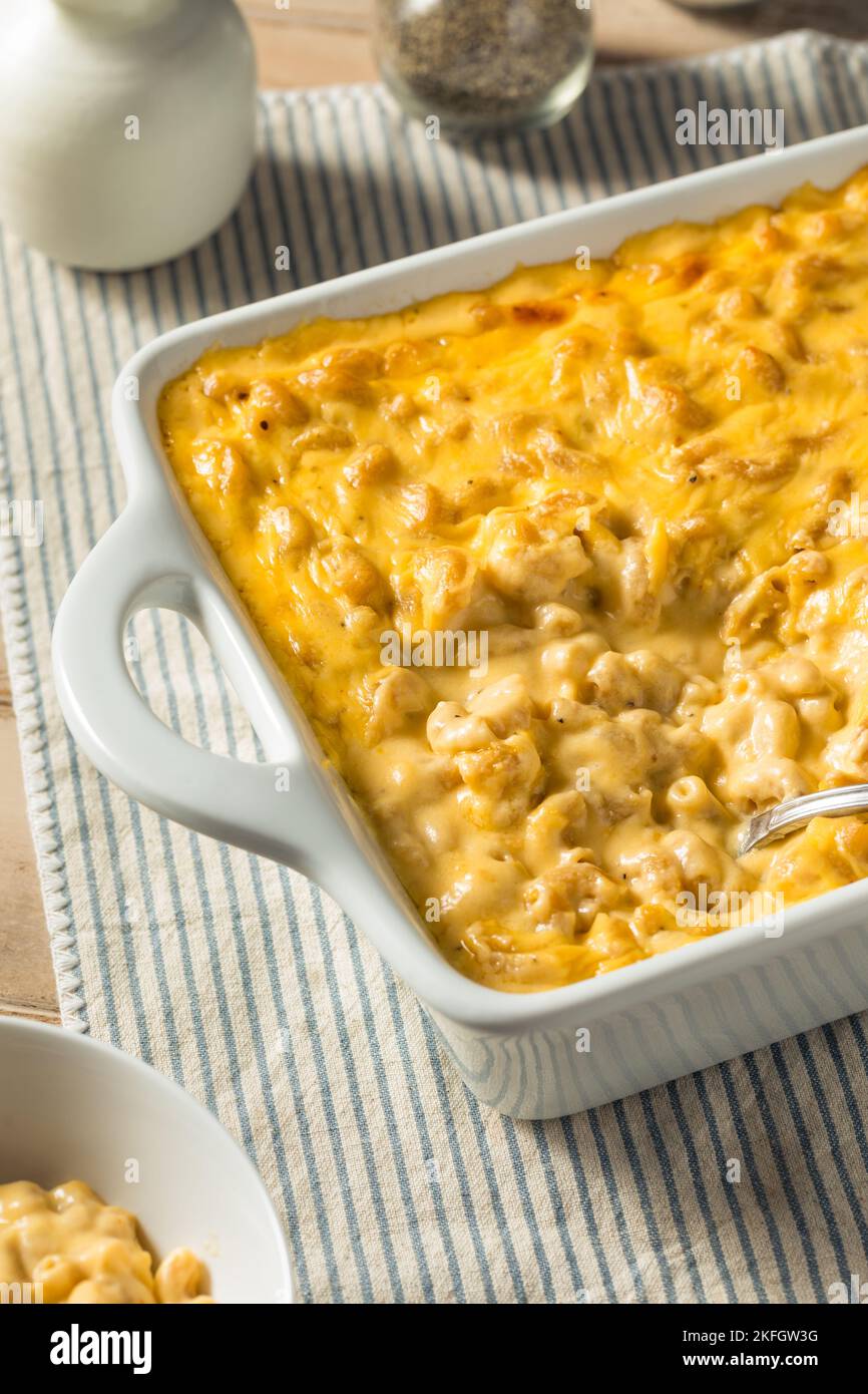 Homemade Baked Macaroni and Cheese Ready to Eat Stock Photo - Alamy