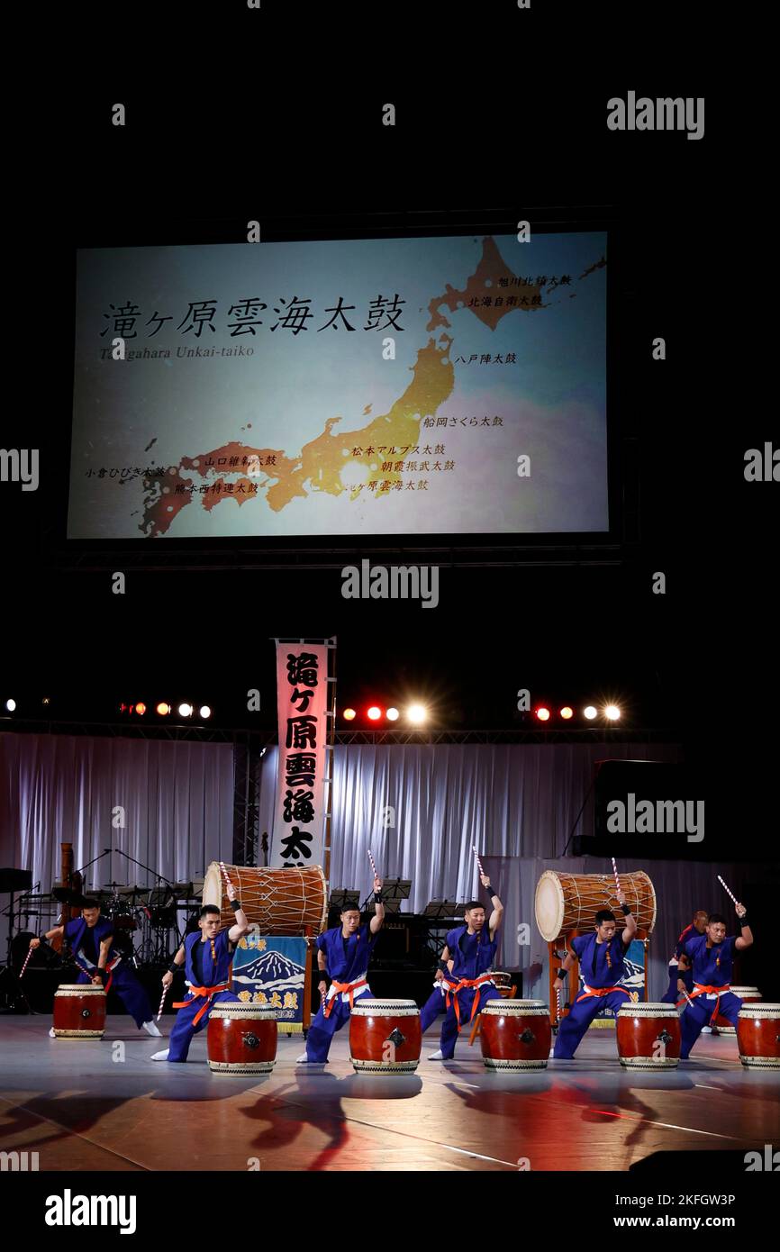 Tokyo, Japan. 18th Nov, 2022. The JSDF's JIEI-TAIKO (Japanese Drum ...