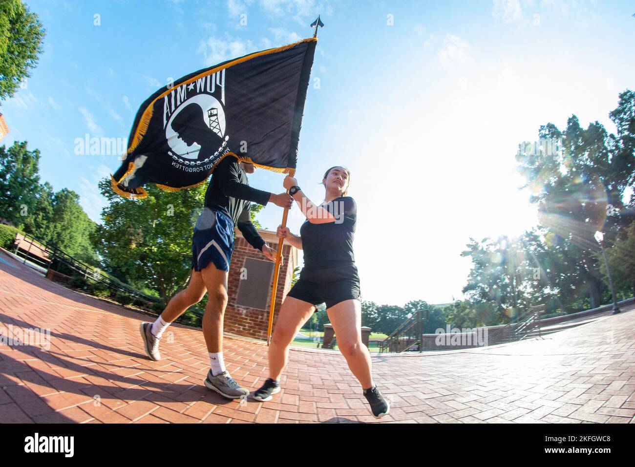 Cadets with Clemson University's Air Force ROTC unit (with help from a ...