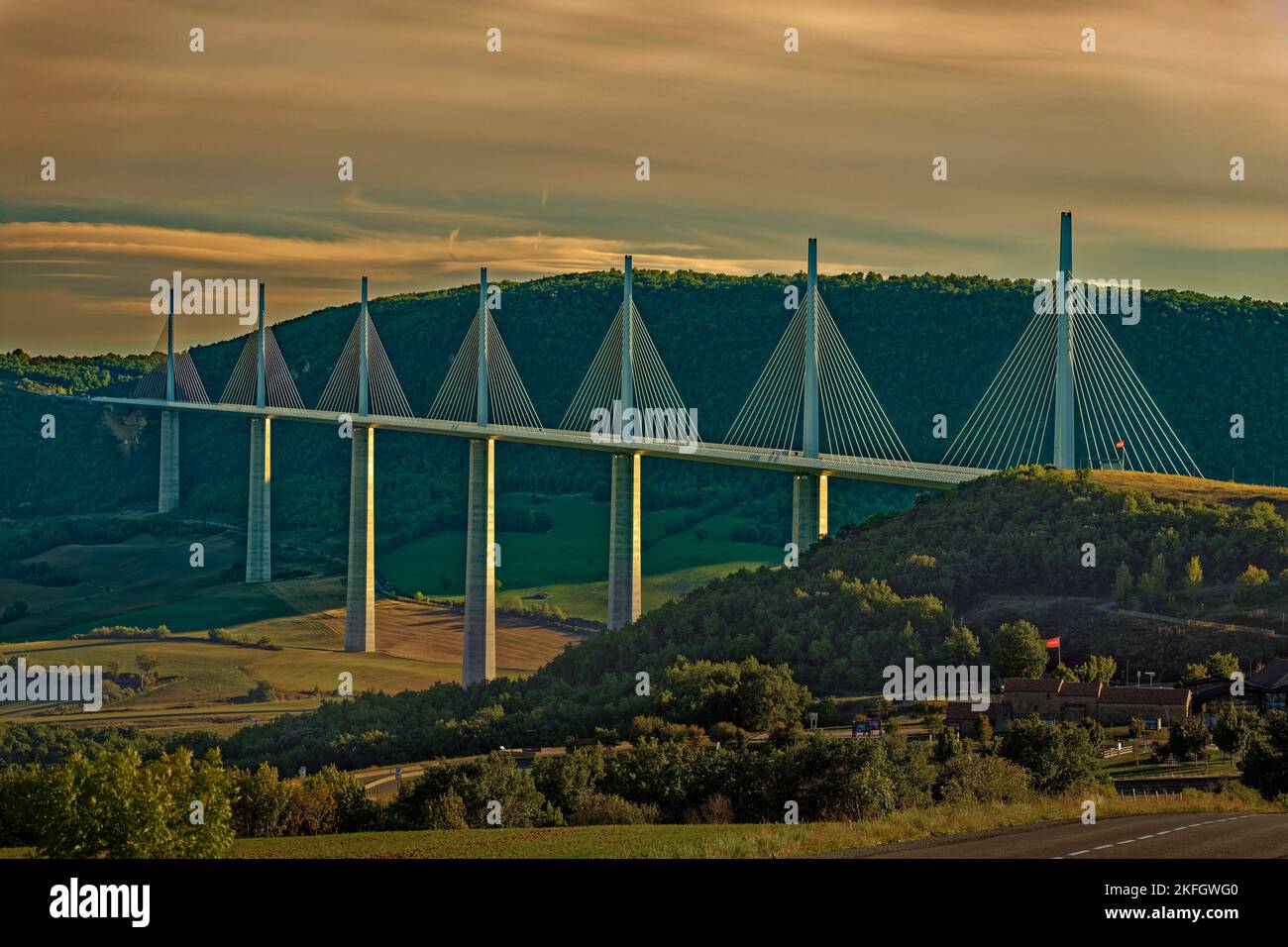 The Millau Viaduct carries the A75 trunk road, known as 'La Meridienne ...
