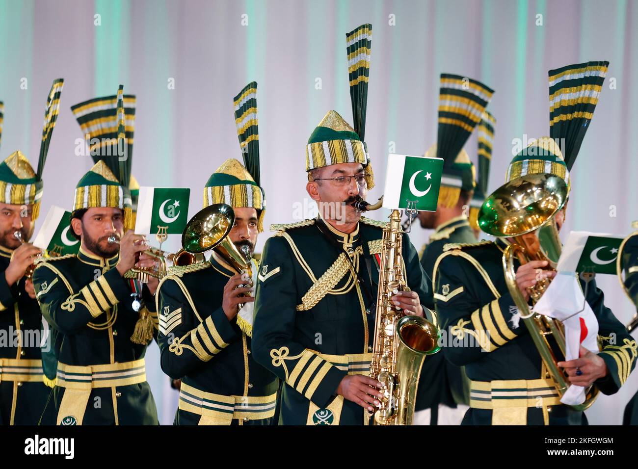 Tokyo, Japan. 18th Nov, 2022. Pakistan Army Band performs during the ...