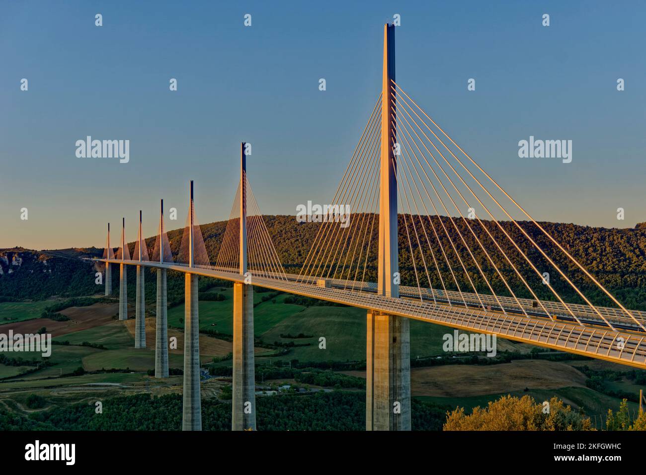 The Millau Viaduct carries the A75 trunk road, known as 'La Meridienne ...