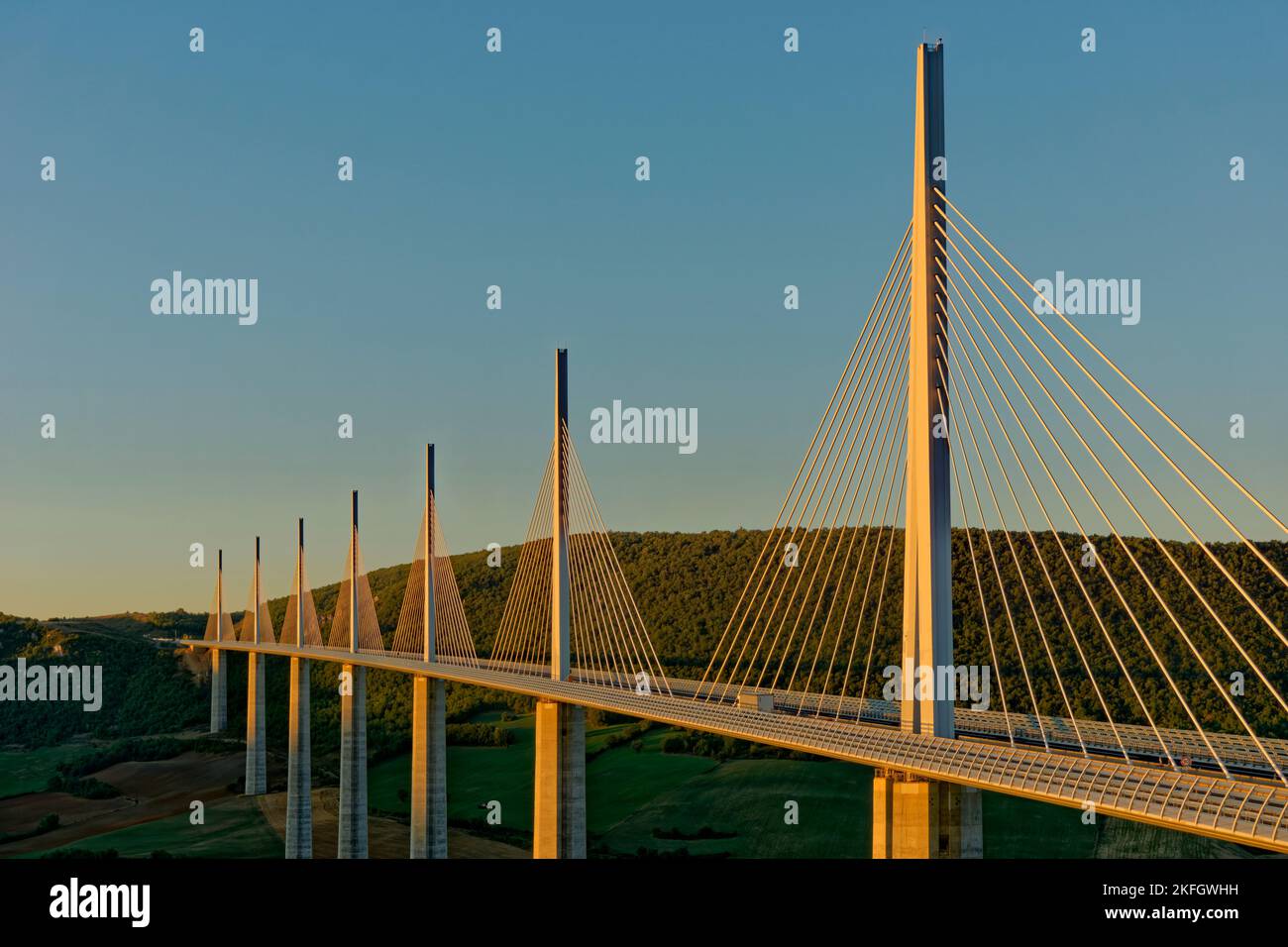 The Millau Viaduct carries the A75 trunk road, known as 'La Meridienne ...