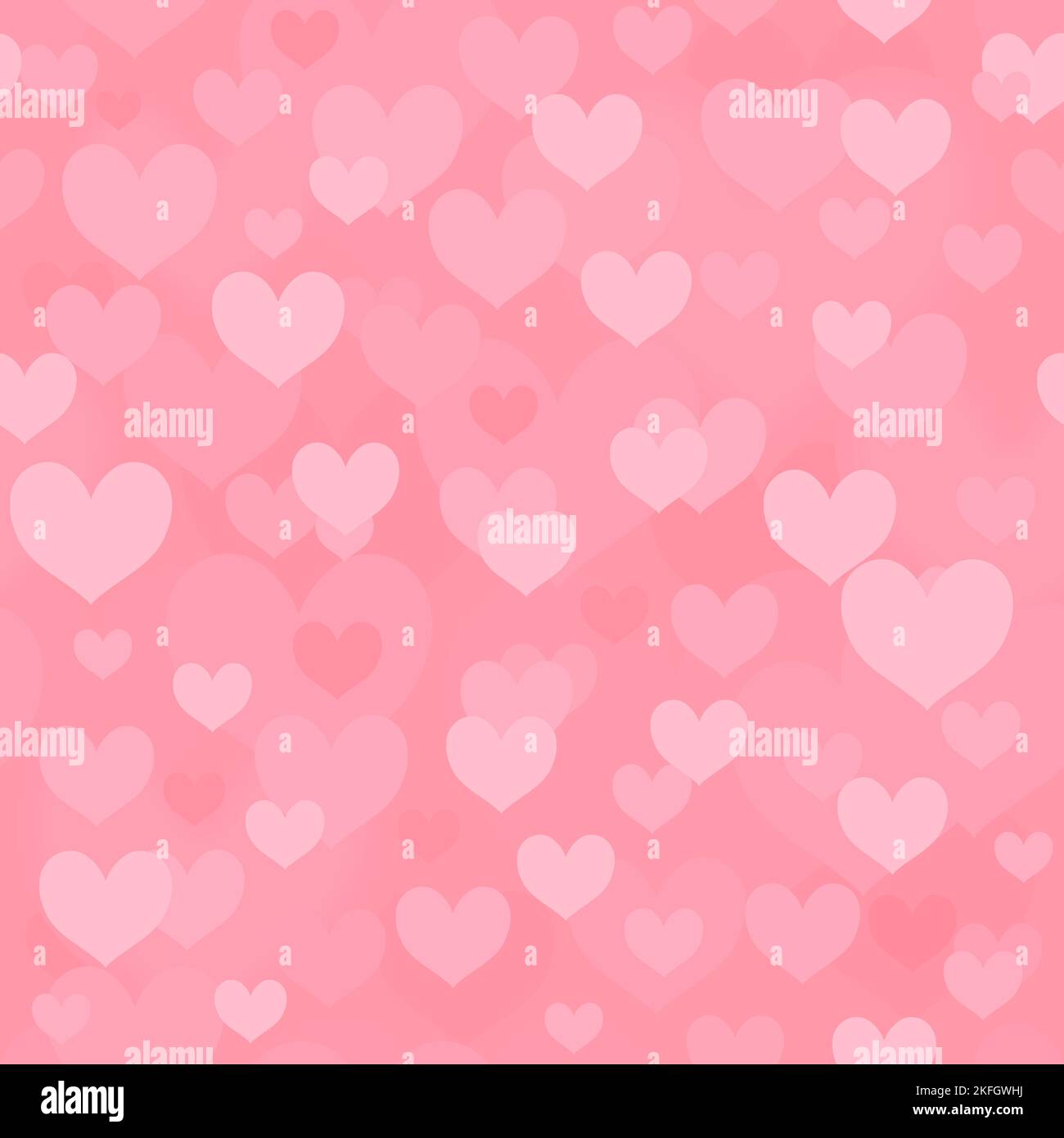 Hearts pattern. Valentines day pink background. Seamless vector heart ...