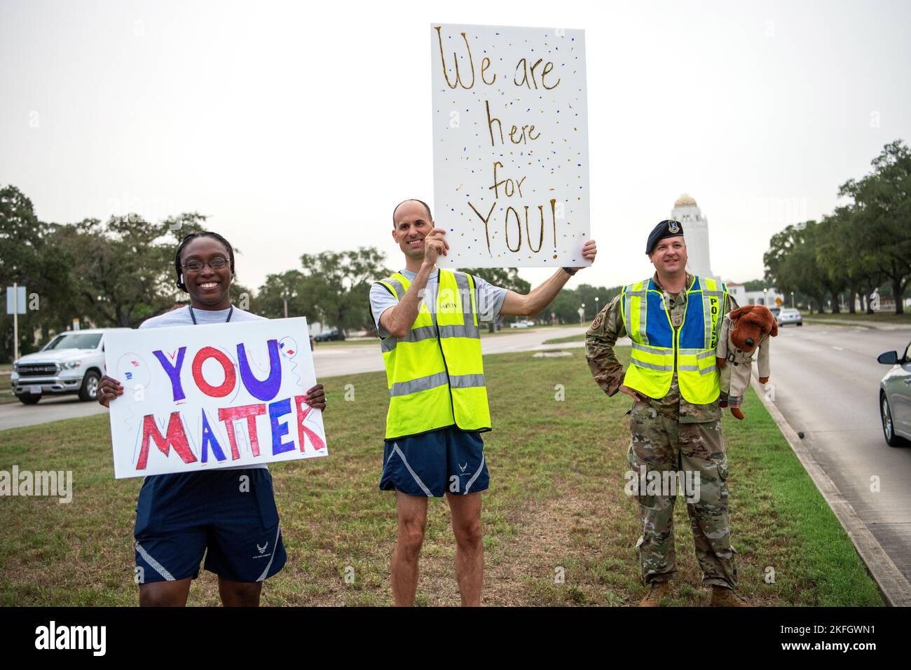 U.S. Air Force Maj. Alexandra McCrary-Dennis (left), Headquarters Judge ...