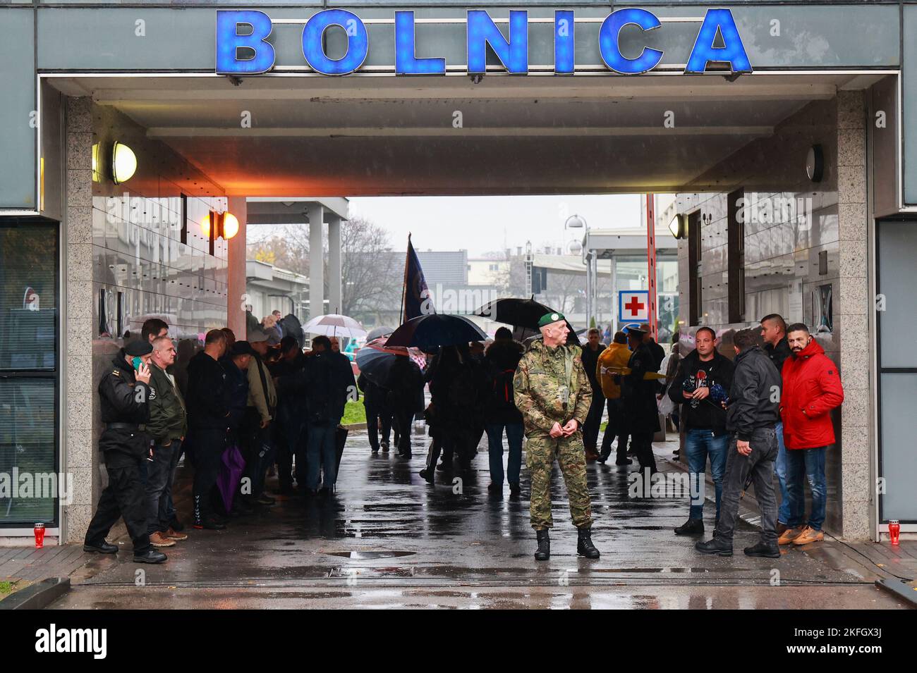 Participants of the Remembrance Day program in Vukovar, Croatia on Nov ...