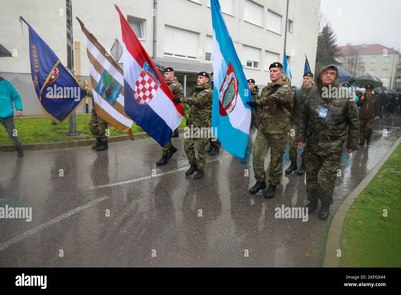 Participants of the Remembrance Day program in Vukovar, Croatia on Nov ...