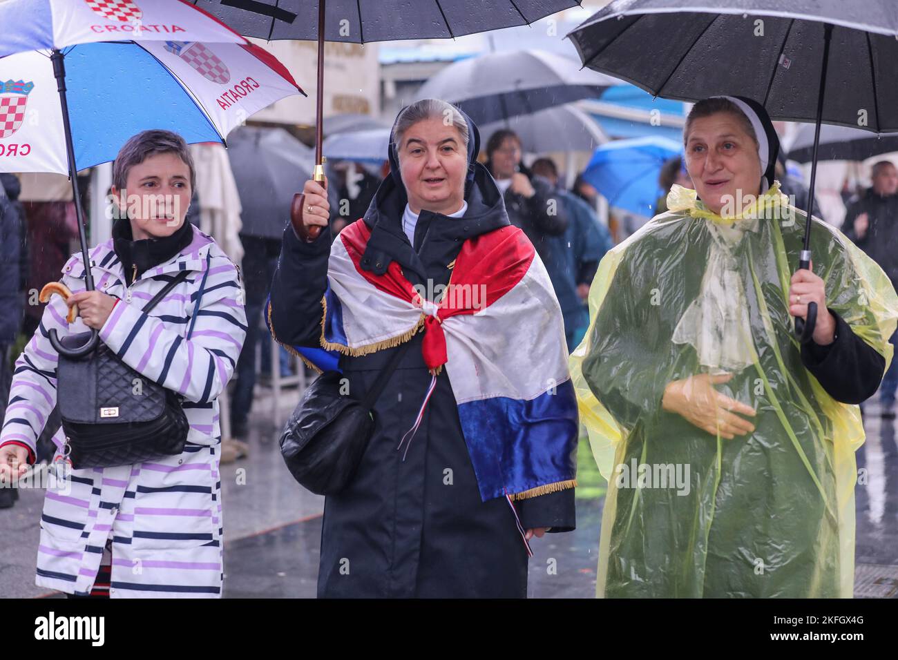 Participants of the Remembrance Day program in Vukovar, Croatia on Nov ...
