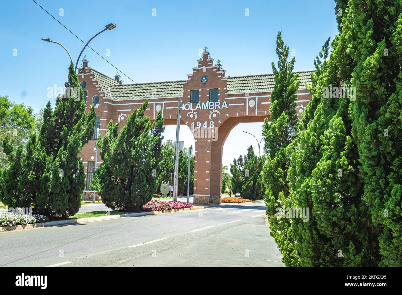 Holambra-sp,brasil-November 17,2022 Entrance to the city of holambra-sp ...