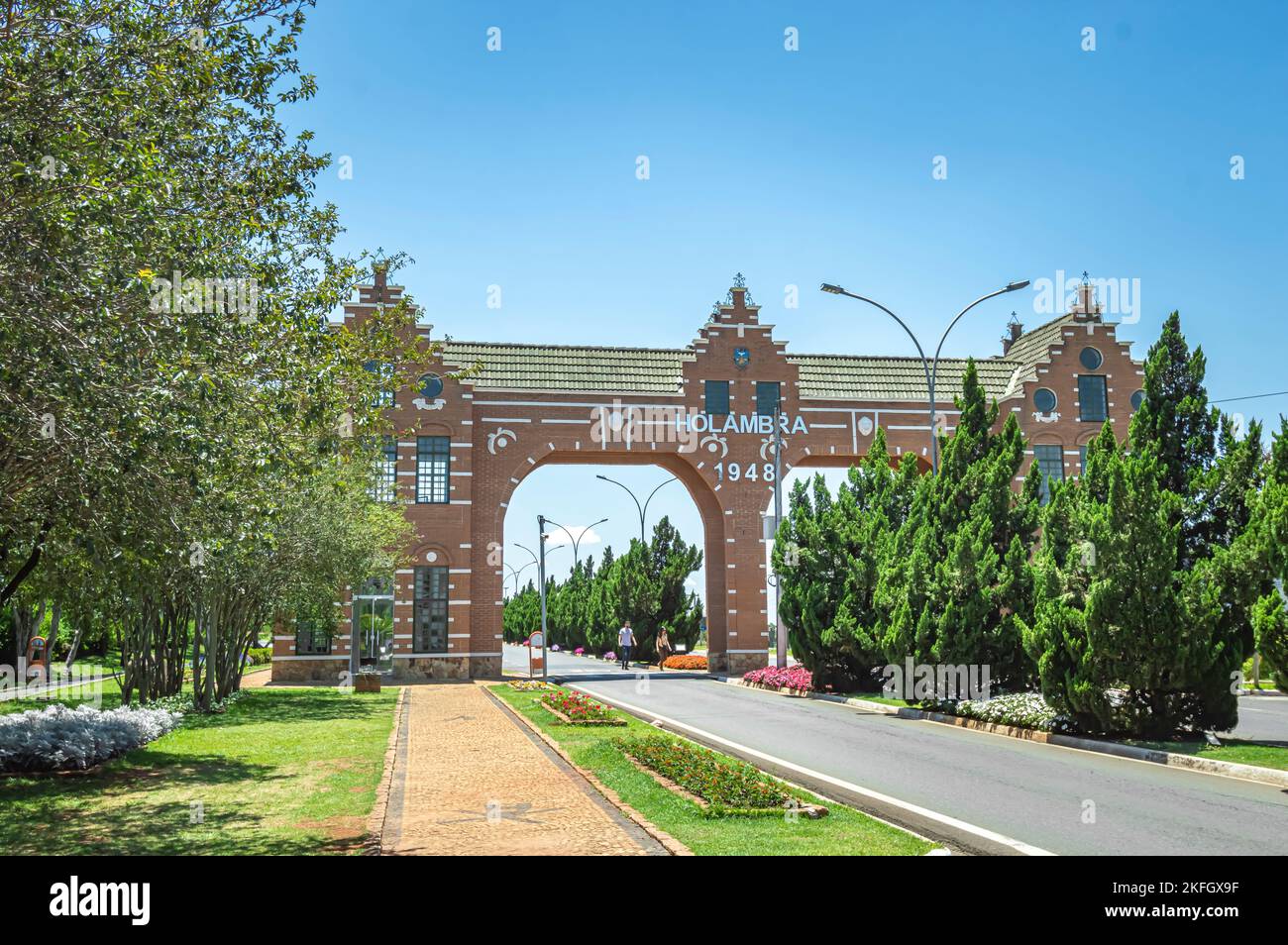 Holambra-sp,brasil-November 17,2022 Entrance to the city of holambra-sp ...