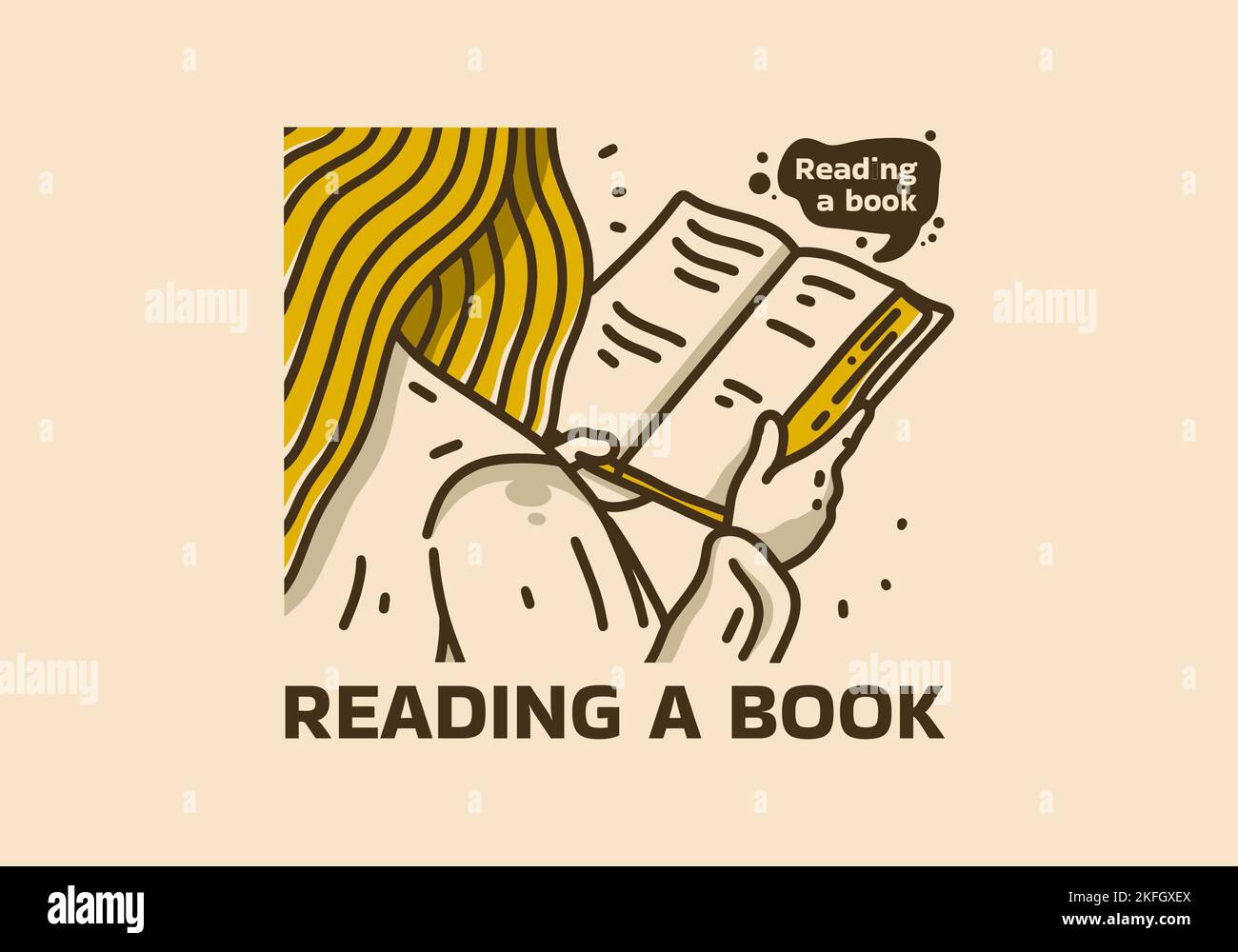 Bookstore vintage female Stock Vector Images - Alamy