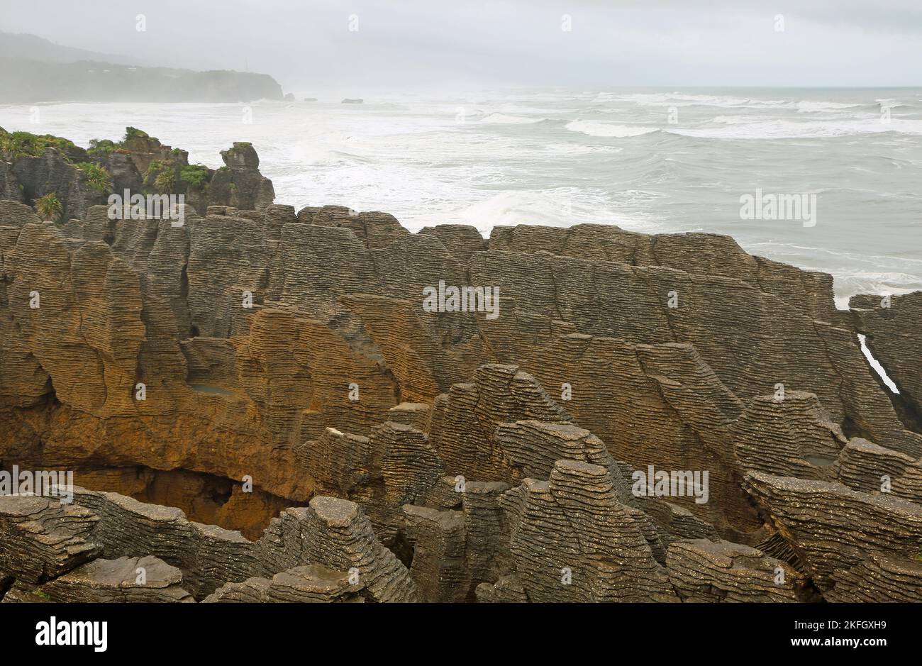 Pancake rocks formation - New Zealand Stock Photo - Alamy
