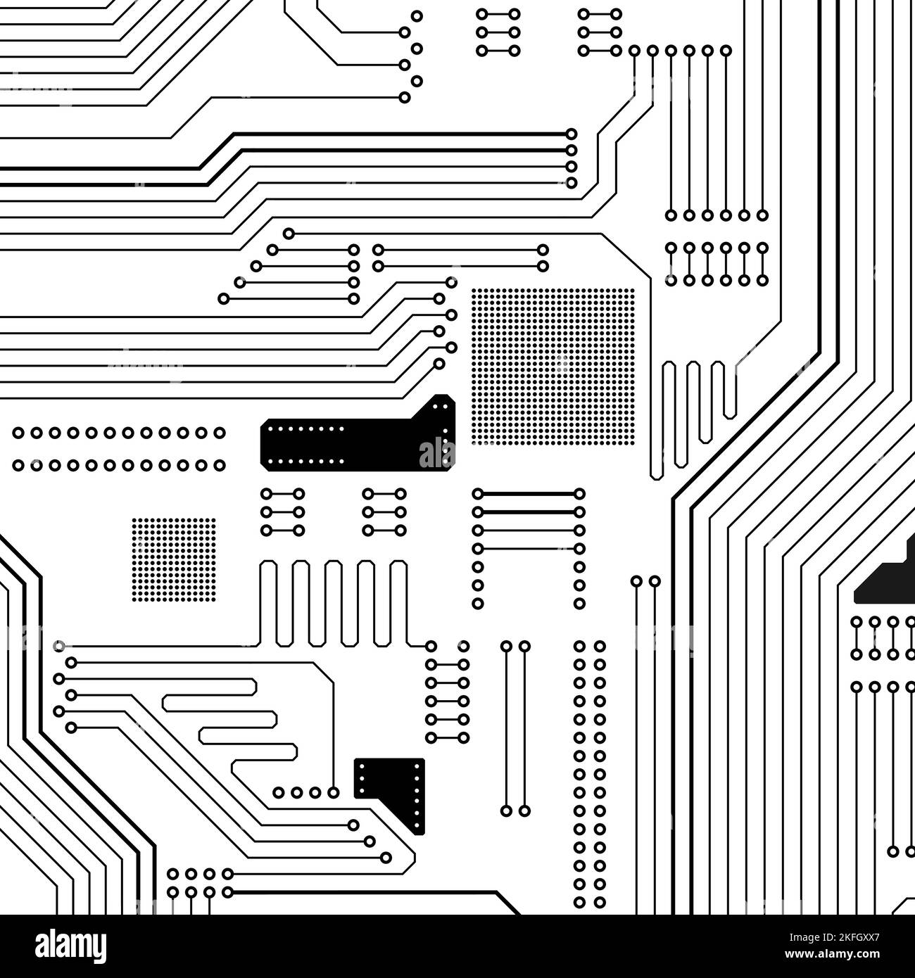 Electronic circuit board background black and white. Technology design ...