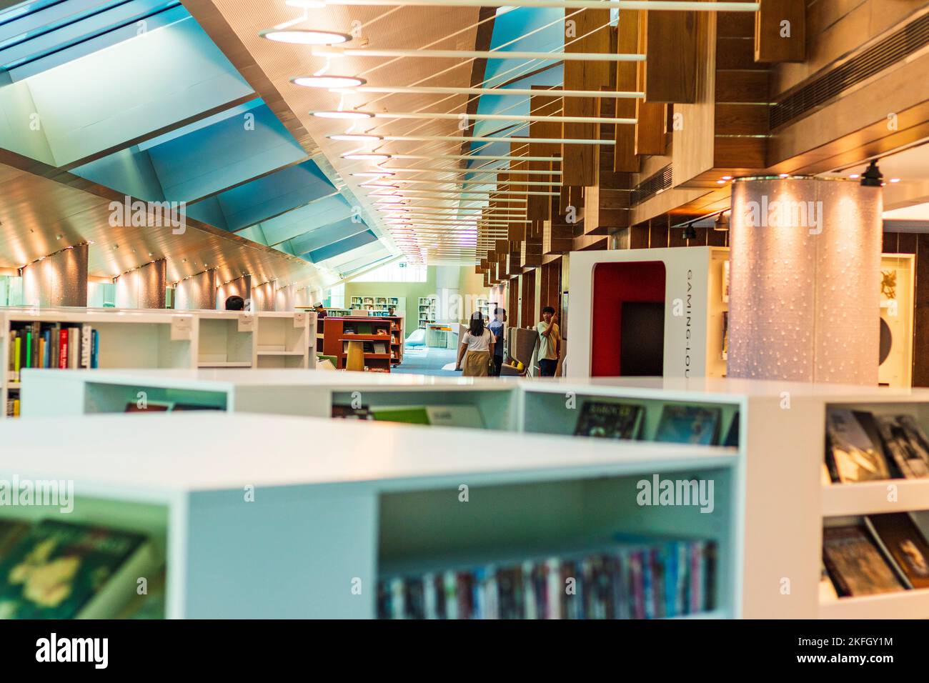 Dubai, UAE - 10.15.2022 - At Sheikh Mohammed Bin Rashid public library ...