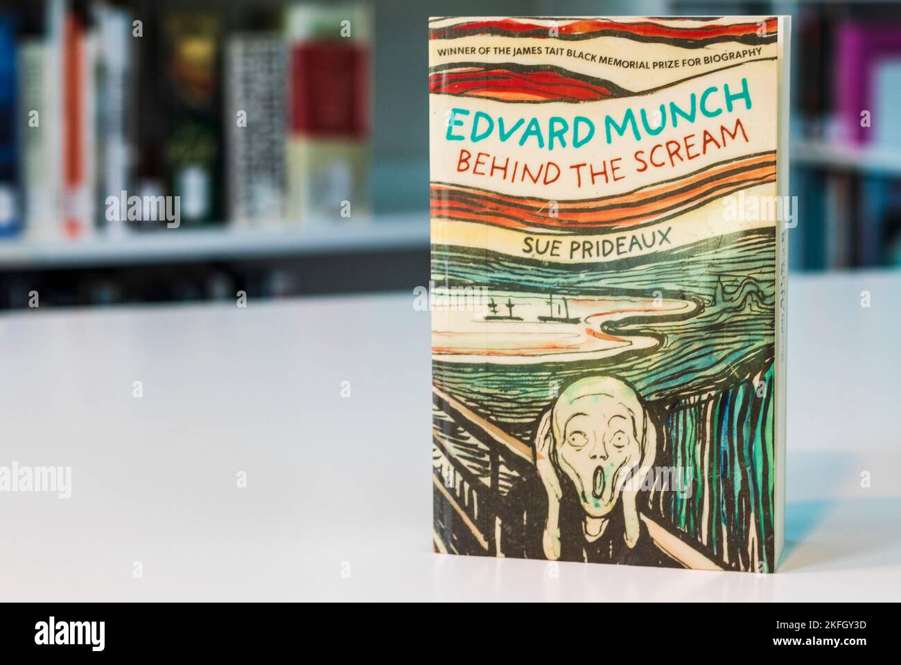 Dubai, UAE - 10.15.2022 - Close up shot of a book by Edvard Munch at ...
