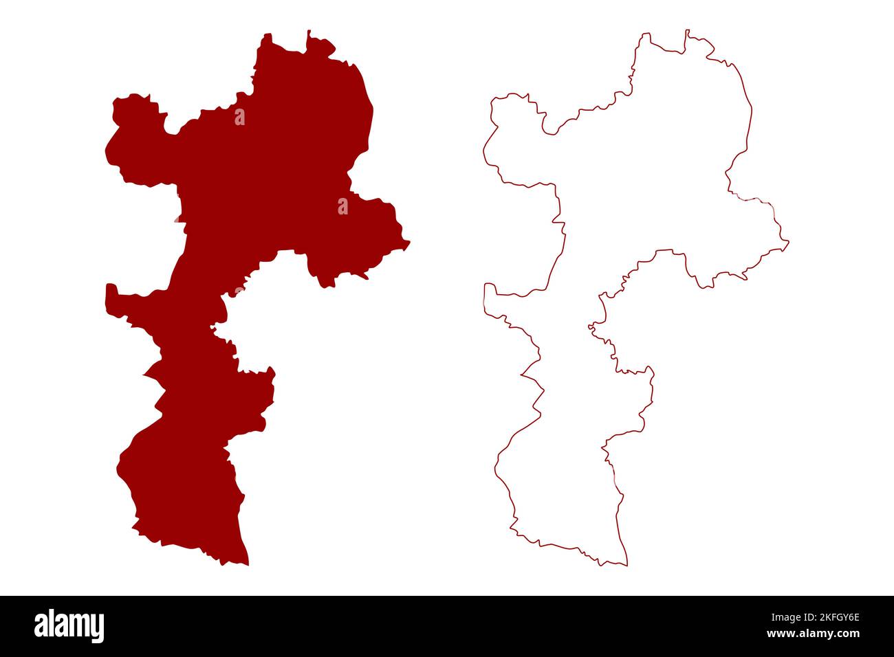 Staffordshire county map Stock Vector Images - Alamy