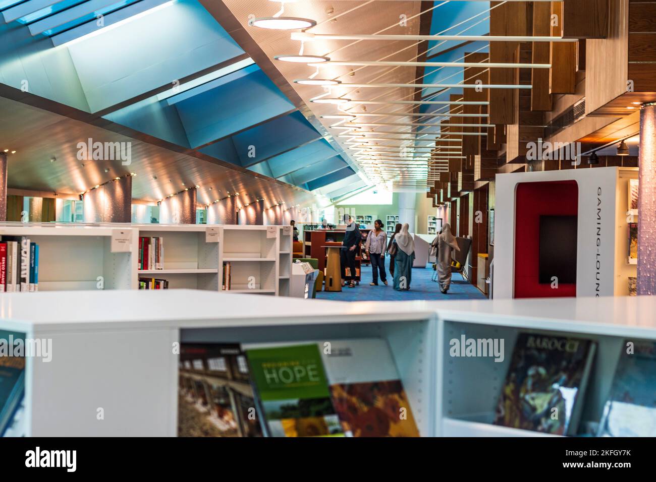 Dubai, UAE - 10.15.2022 - At Sheikh Mohammed Bin Rashid public library ...