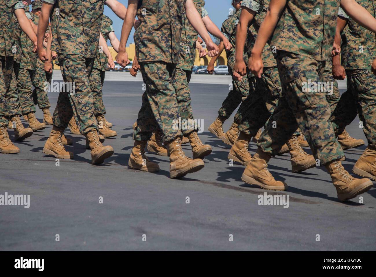 U.S. Marines with Charlie Company, 1st Recruit Training Battalion ...